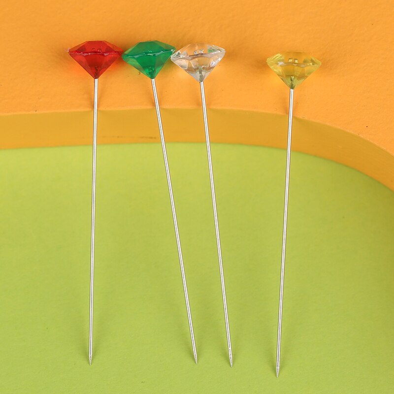 LMDZ 100/50Pcs Sparkle Diamond Pins Crystal Head E... – Grandado