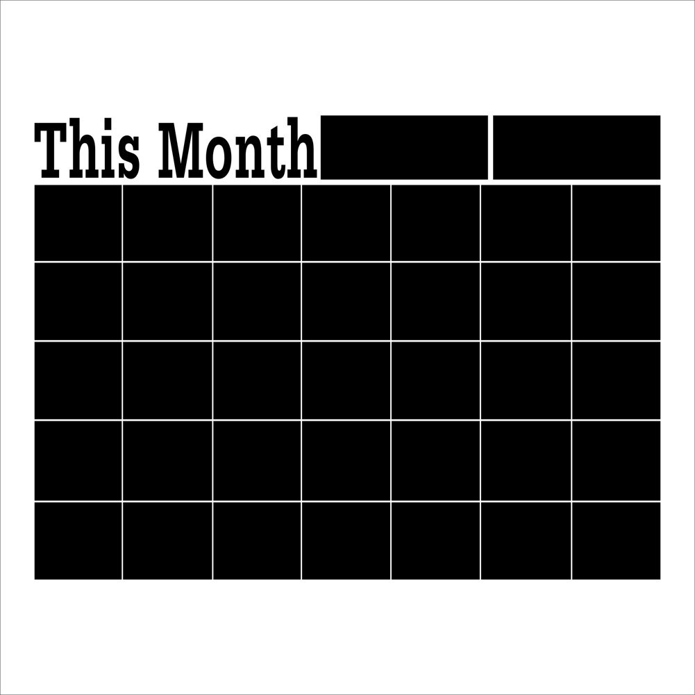 Monthly Planner Chalkboard Chalk Blackboard Wall S... – Grandado