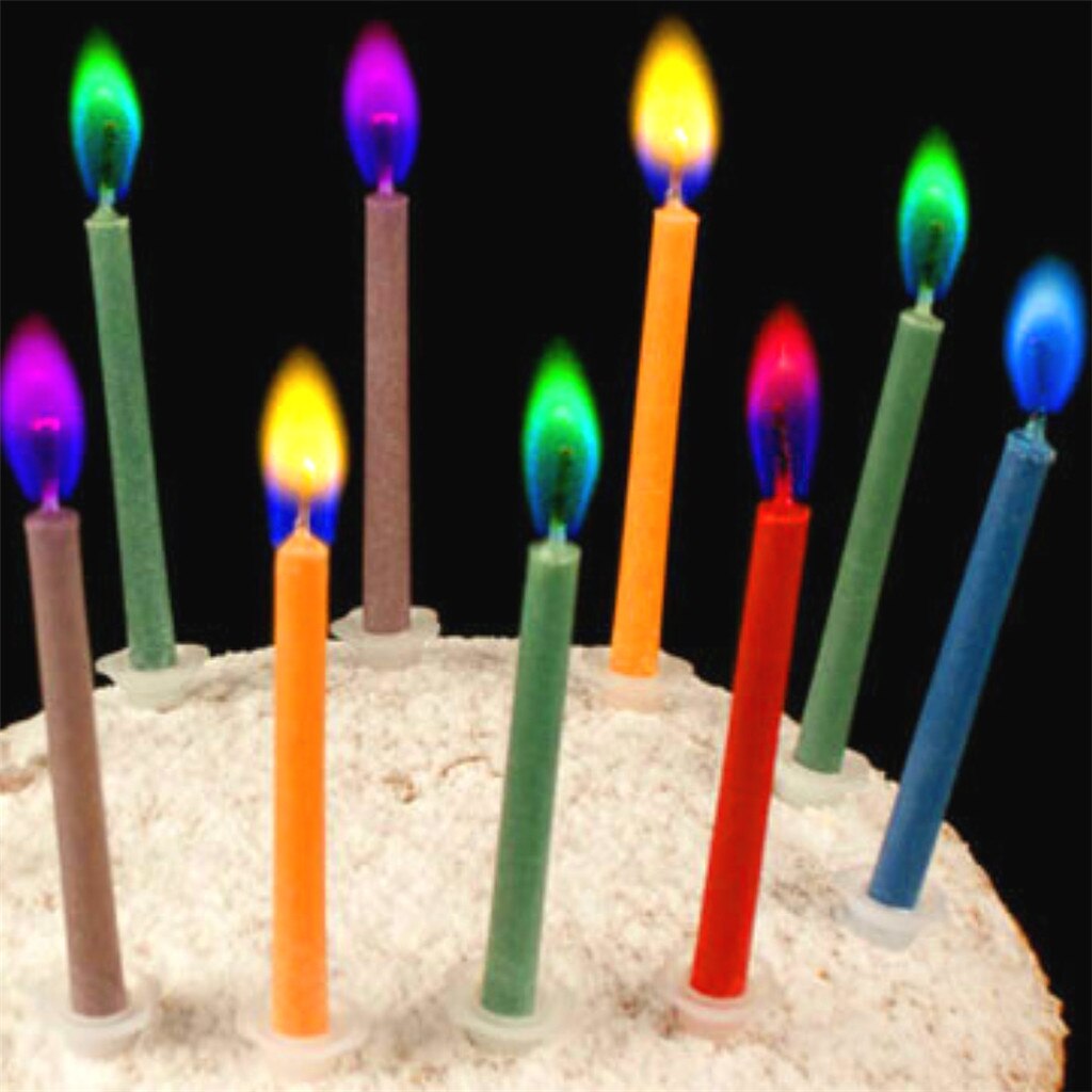 6pcs colored flame Happy Birthday Candle Party Fes... – Vicedeal