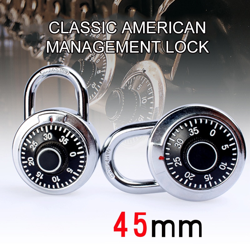 Code Lock Round Dial Number Door Lock Padlock Zinc... – Vicedeal