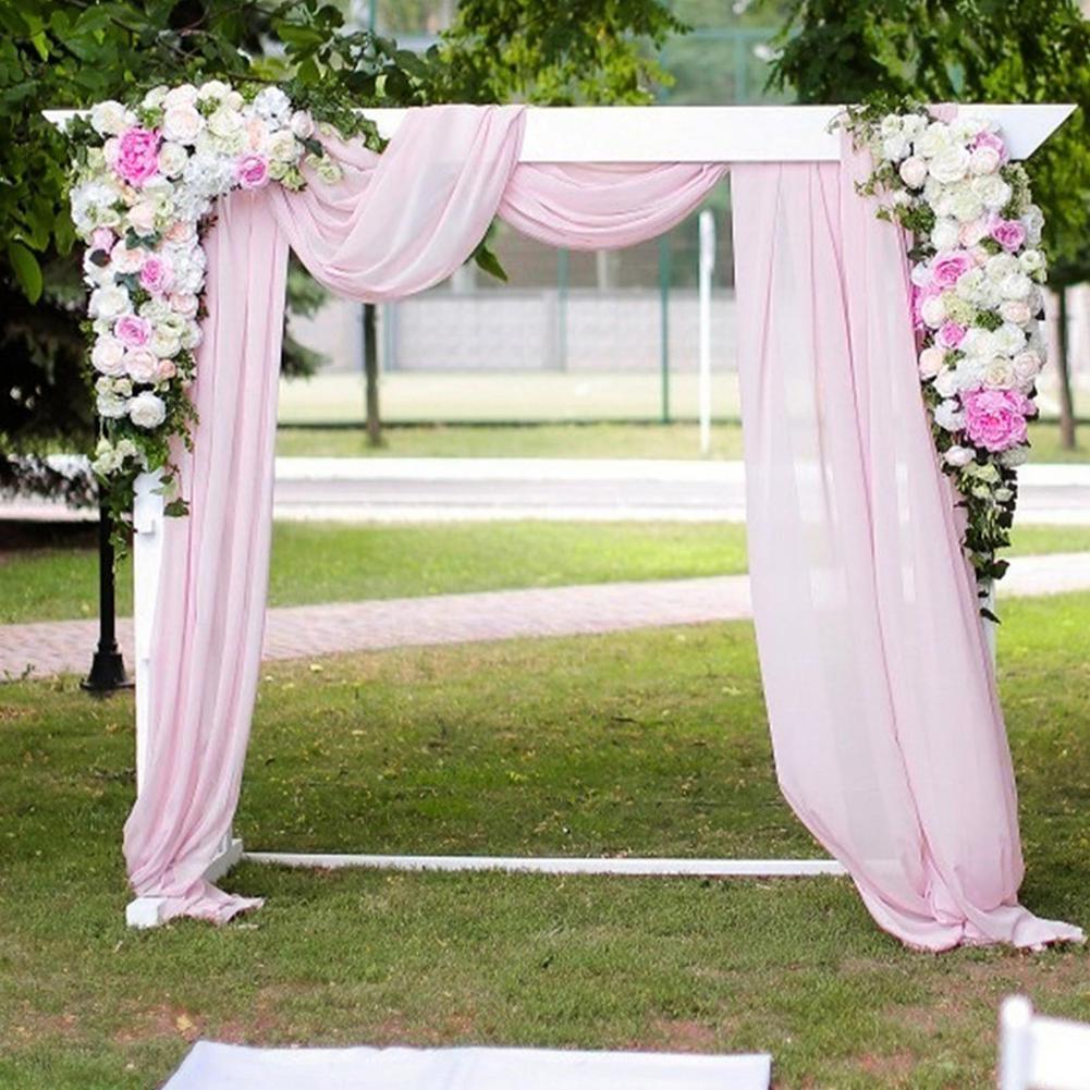 Wedding Arch Chiffon Drapes Panel Outdoor Ceremony... – Grandado