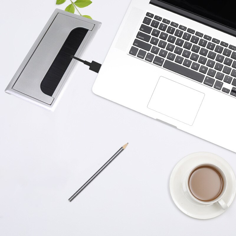 Rectangle Wire Cable Grommet Office Table Hole Cov... – Vicedeal