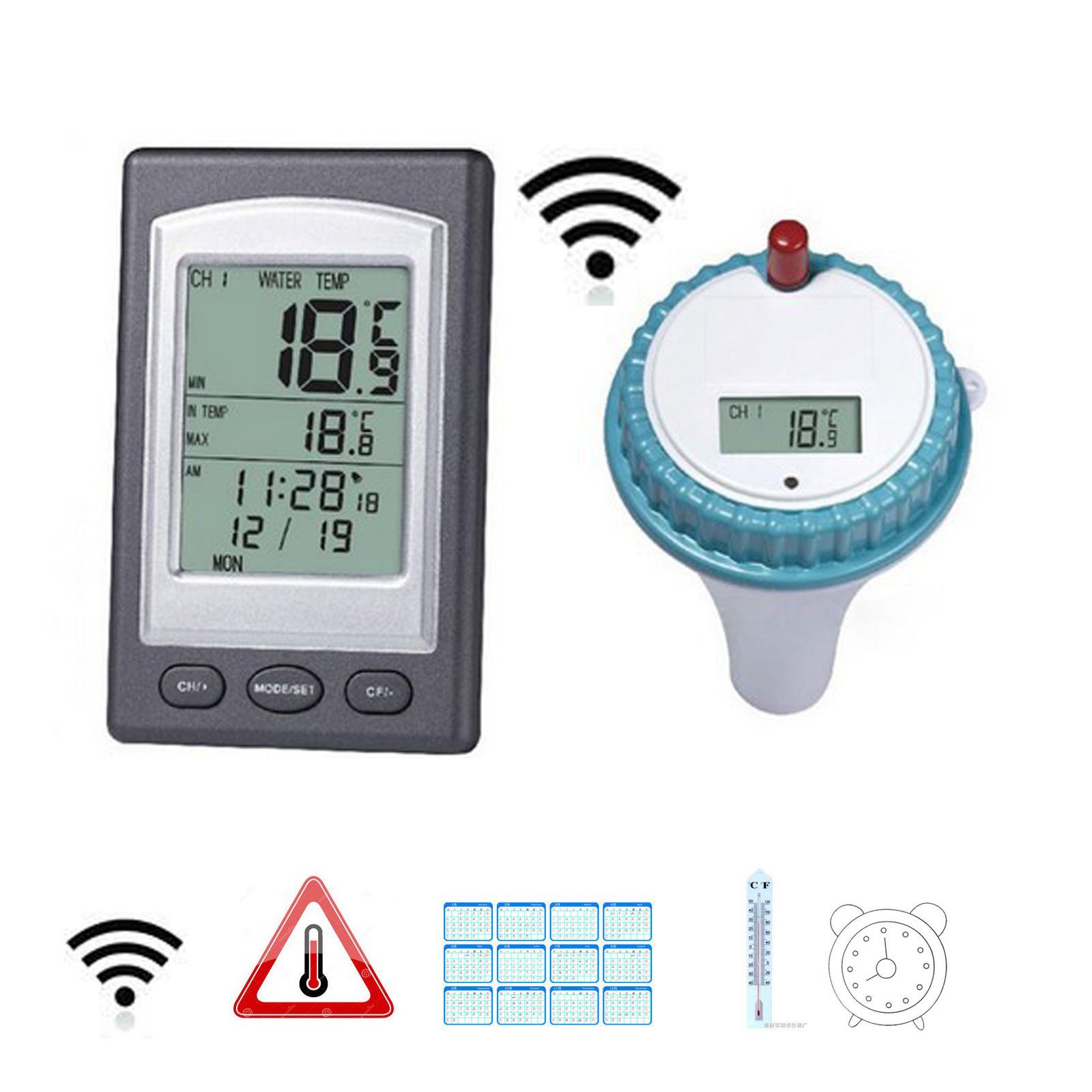Wireless Pool Thermometer Swimming Pool Water Tub ... – Grandado