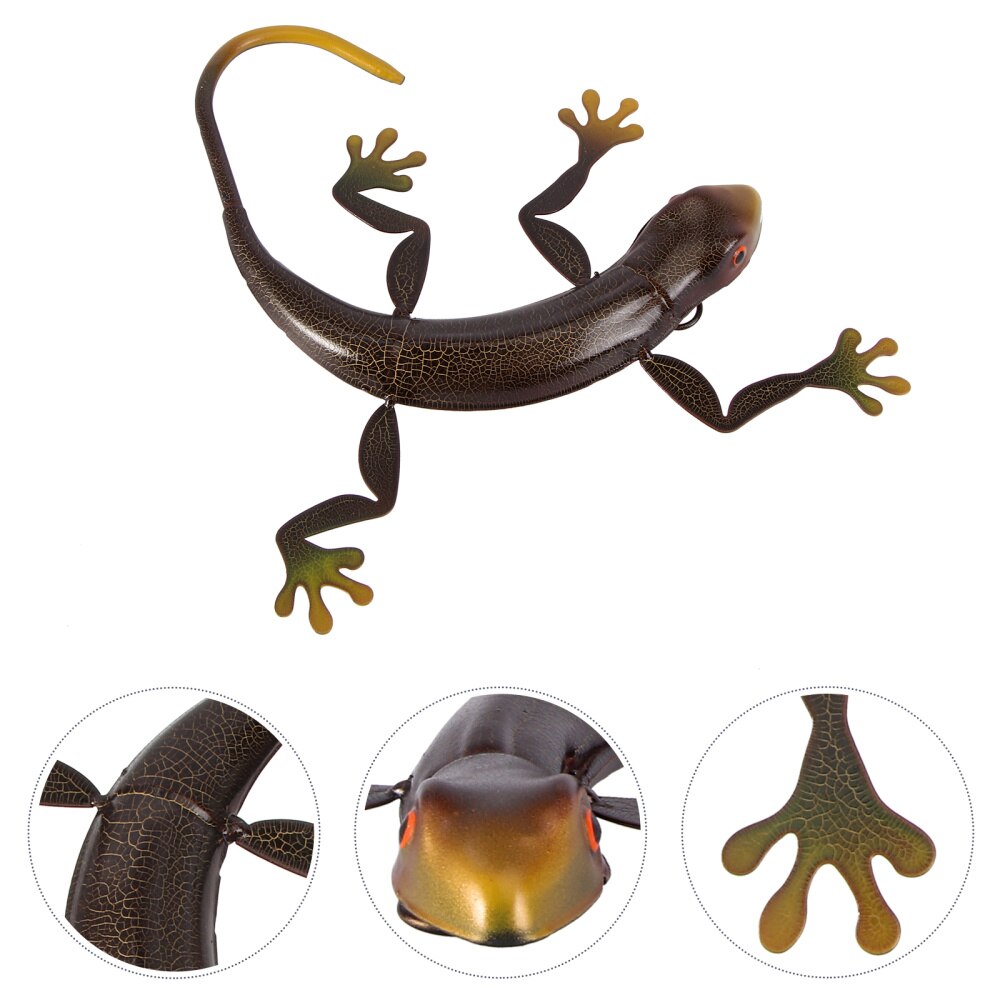 1Pc 3D Metal Gecko Wall Art Sculpture Decor Outdoo... – Grandado