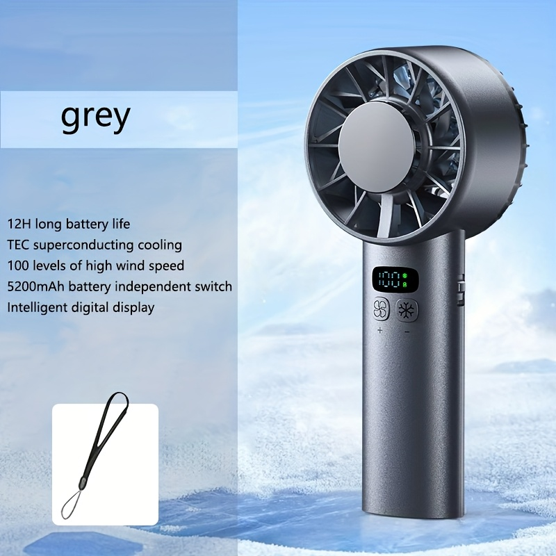 5200mah Electric Ice Compress Handheld Fan High Sp... – Grandado
