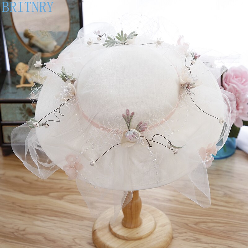 BRITNRY Real Photos Wedding Hats Beach Style Tulle... – Grandado