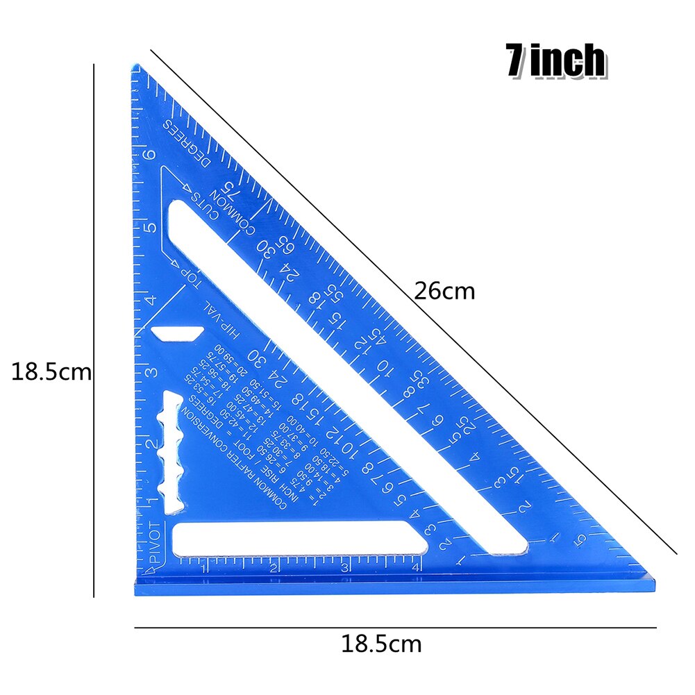 Wood Working Ruler 7 inch Aluminum Alloy Triangle ... – Grandado