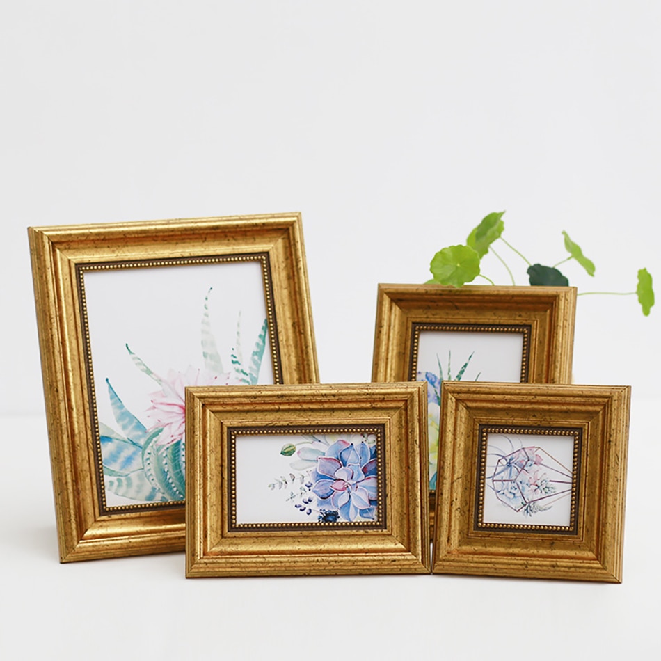 Antique Gold Photo Frame For Bedroom Memory Pictur... – Grandado