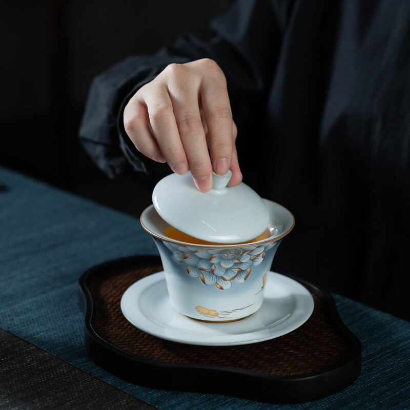 140ml Handmade Ceramic Kungfu Tea Gaiwan Vintage T... – Grandado