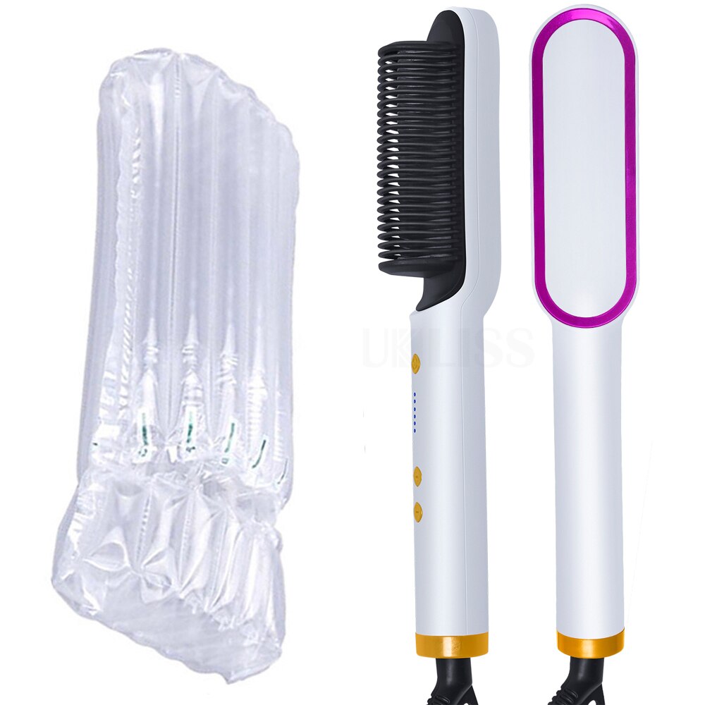 Hair Straightening Brush Comb Brush Hair Curling I... – Vicedeal