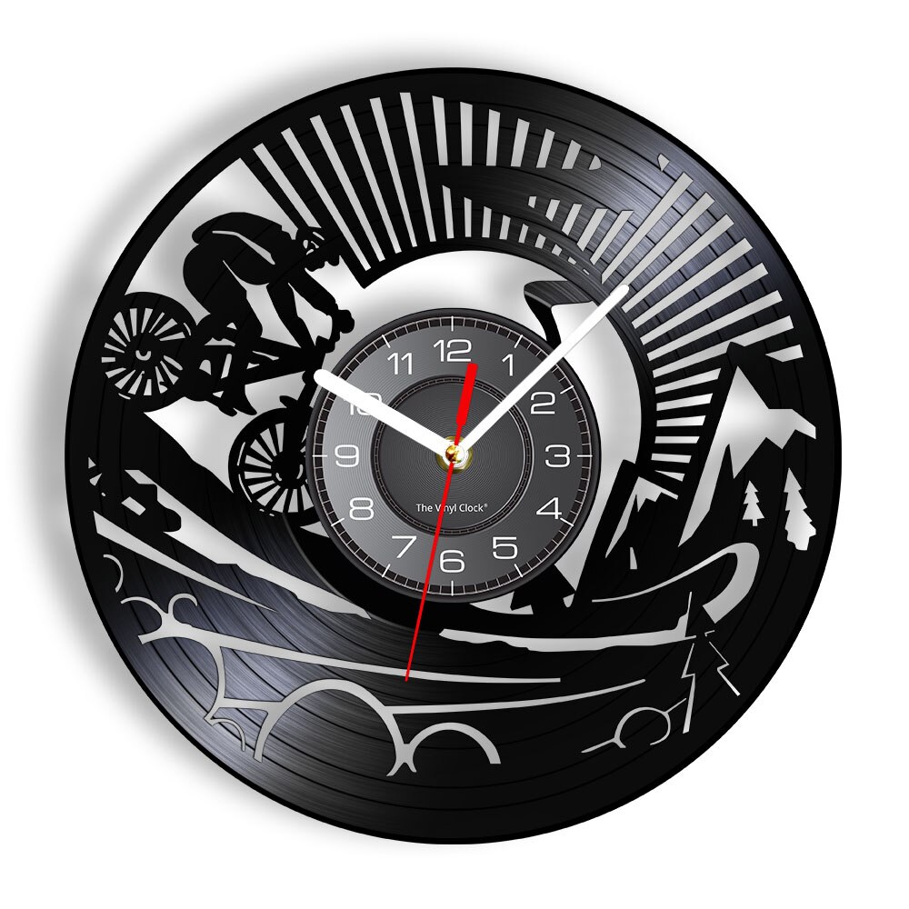 Mountain Biker Wall Art Wall Clock Dirt Bike Bicyc... – Grandado