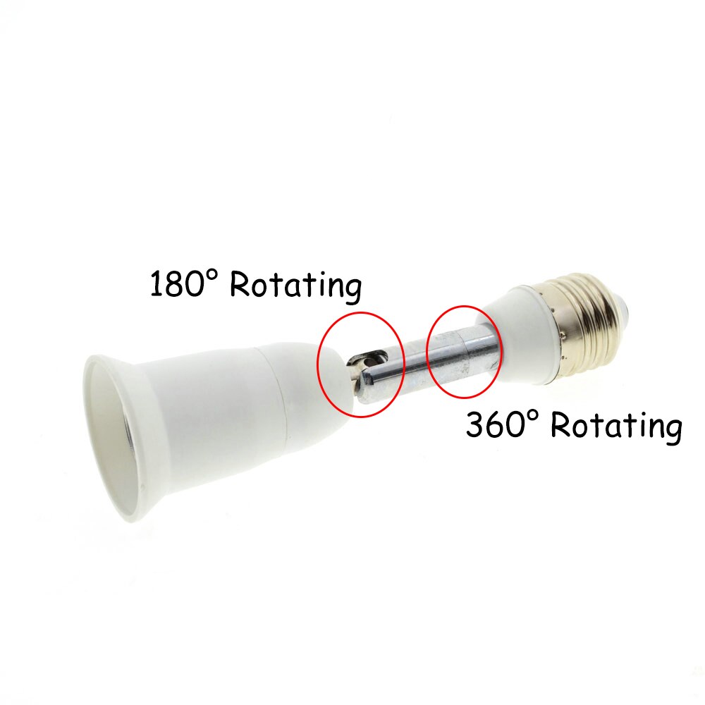 E27 to e27 fleksibel forlænget lyspære adapter kon... – Vicedeal