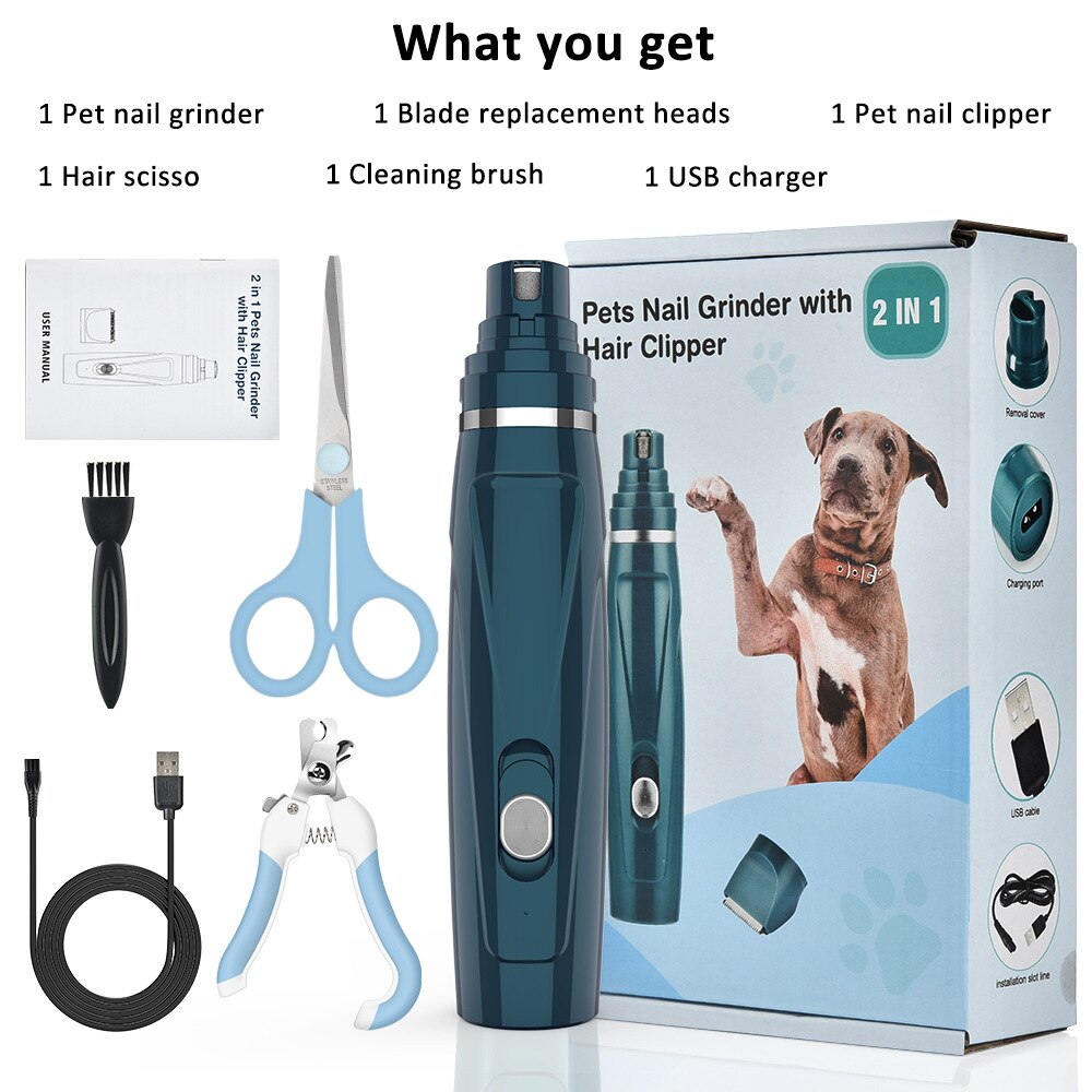 Pet Hair clipper Pet Nail Trimmer Portable Recharg... – Vicedeal