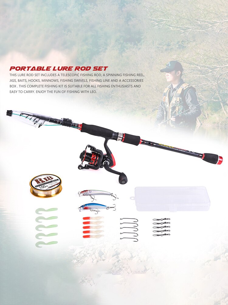 Telescopic Rod Reel Combination Carbon Retract Rod... – Grandado
