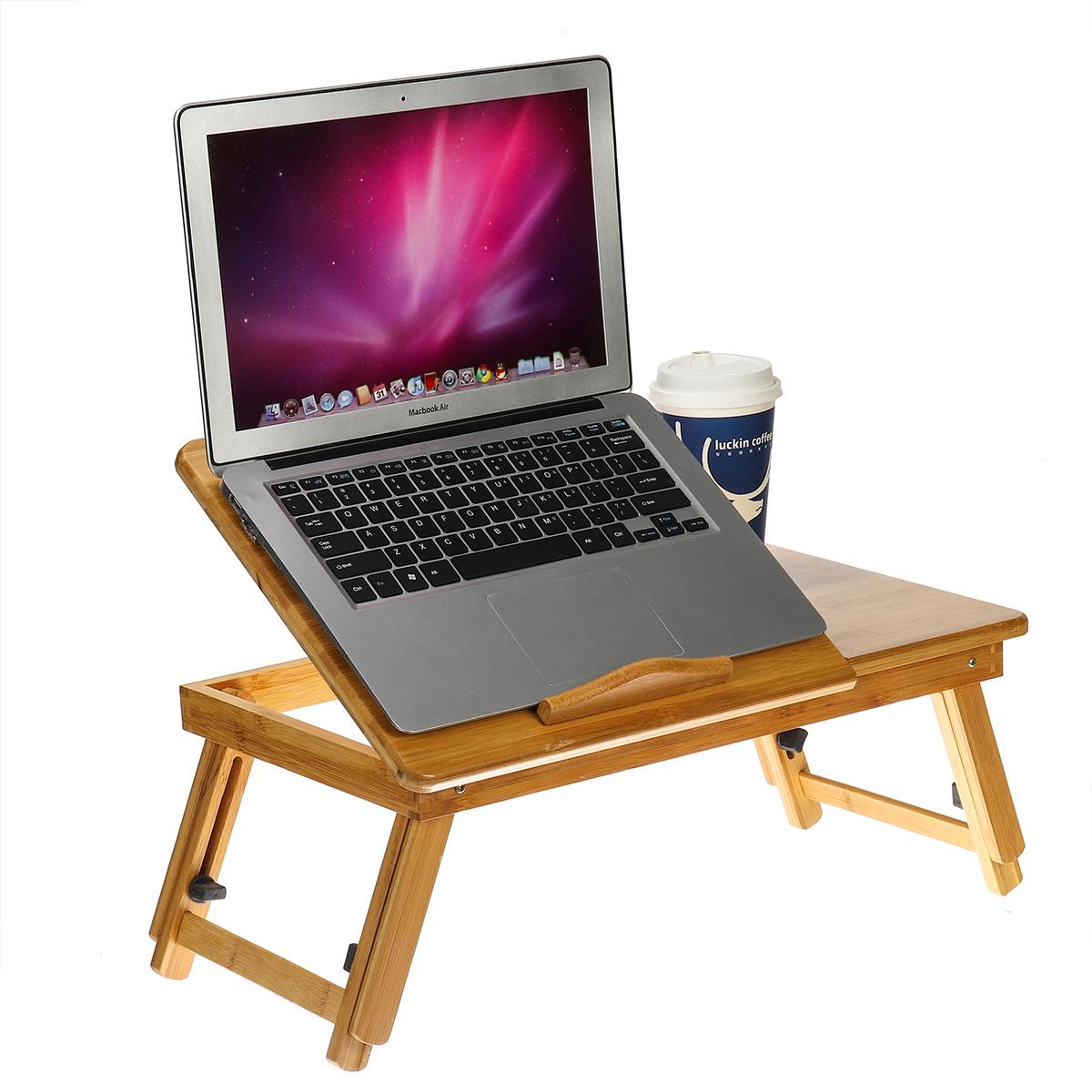 Bamboo Adjustable Laptop Table Simple Computer Des... – Grandado