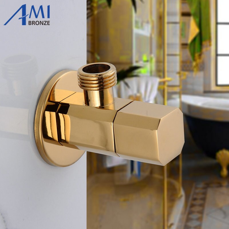Bathroom golden FPC Gilt brass angel valve and col... – Vicedeal
