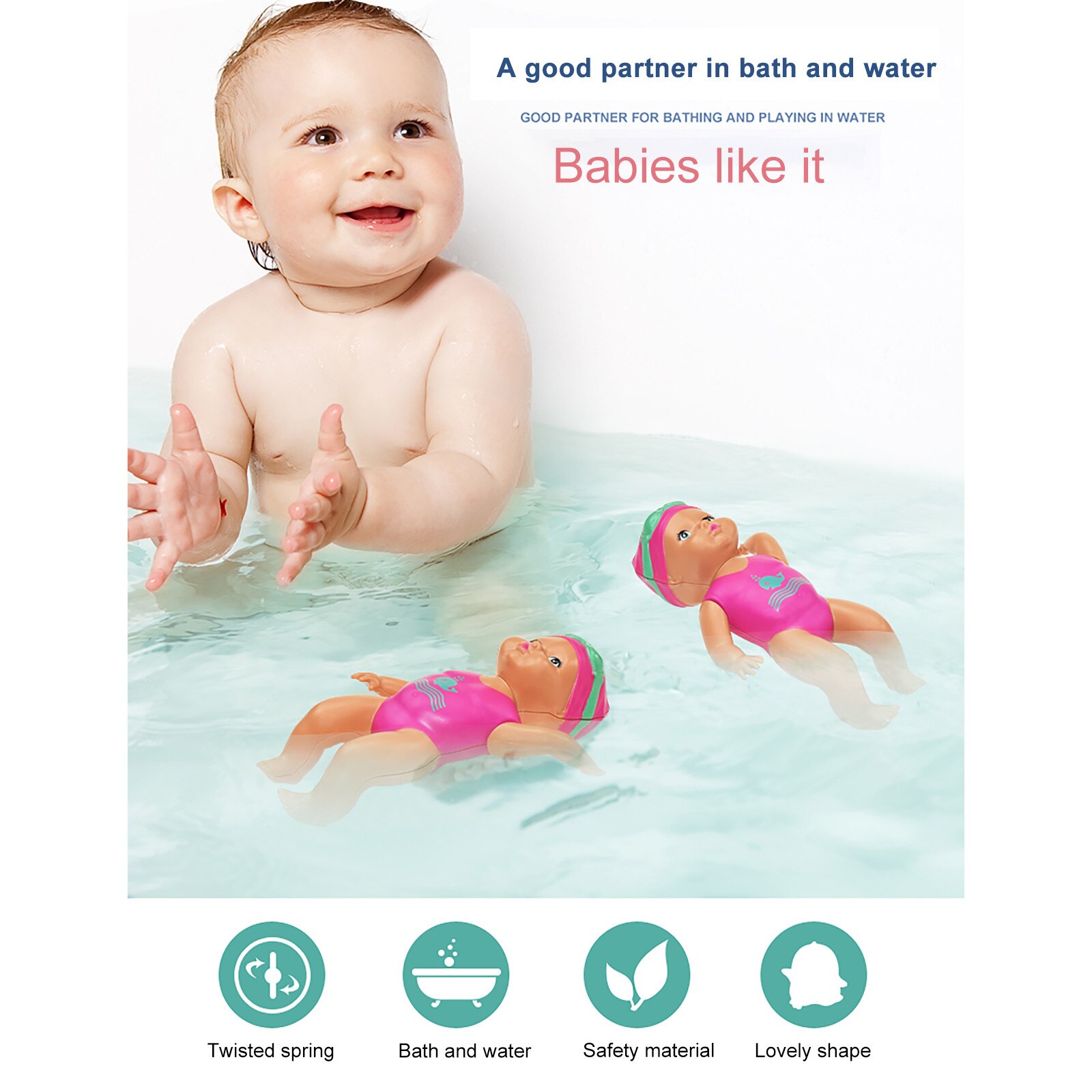 Baby Water Fun Swimming Doll Waterproof Education ... – Grandado