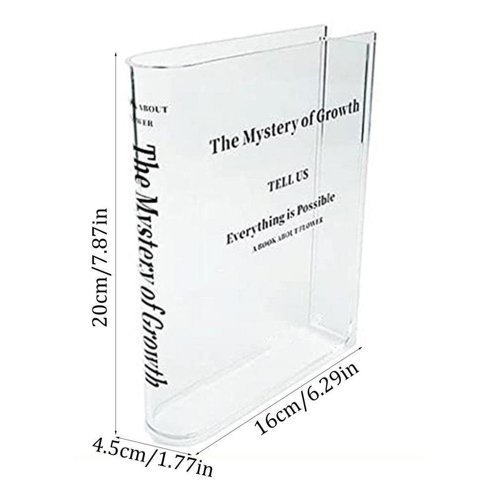 Clear Acrylic Vase Clear Book Shaped Vase Cultural... – Grandado