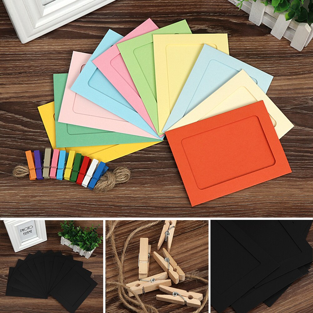 4 Inch Colorful Photo Frame Set DIY Paper Photo Wa... – Grandado