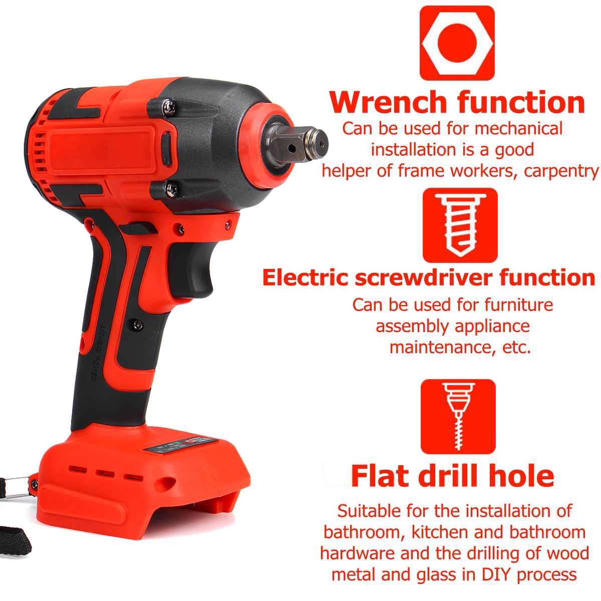 18V 520 N.m Cordless Electric Screwdriver Speed Br... – Grandado