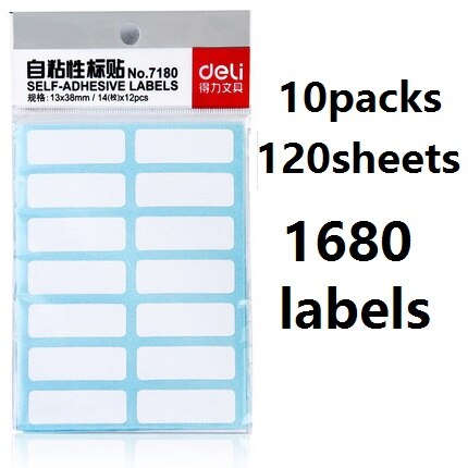 1680Labels White Self Adhesive Paper Name Sticker ... – Vicedeal
