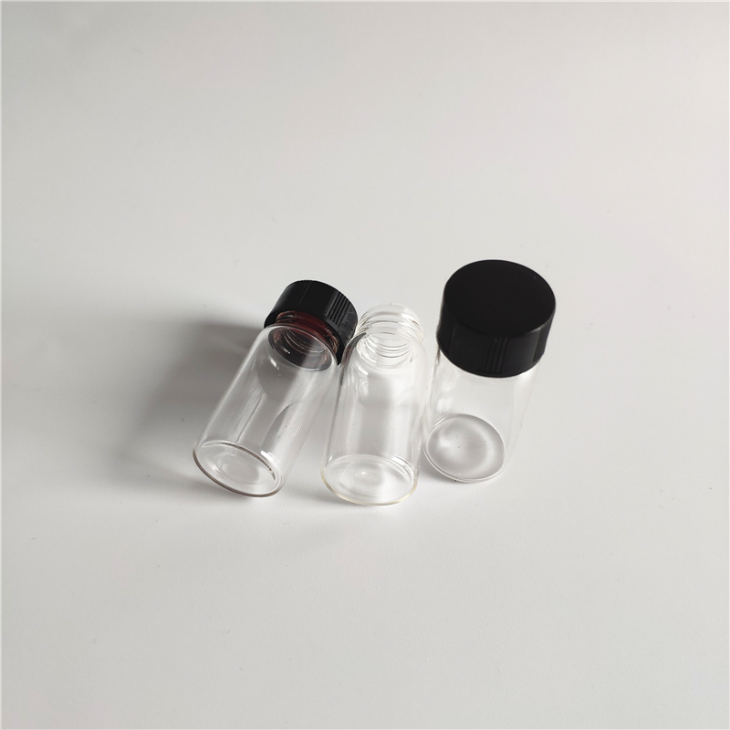 10 stücke 5 ml klare glas probe flasche 5 ml chrom... – Vicedeal