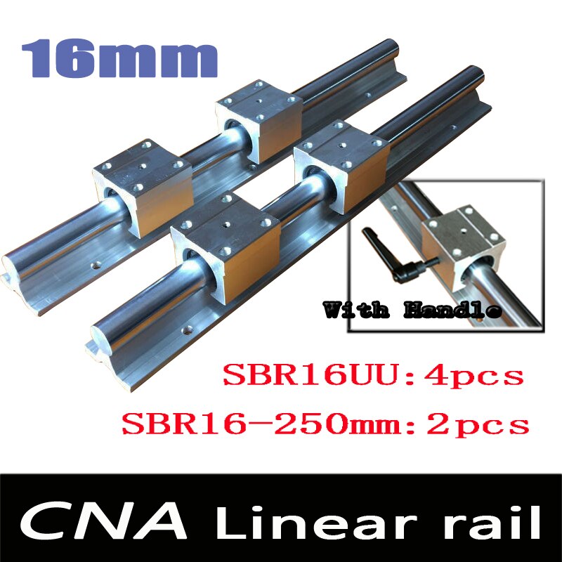 2pcs SBR16 L250mm Linear Bearing Rails + 4pcs SBR1... – Grandado