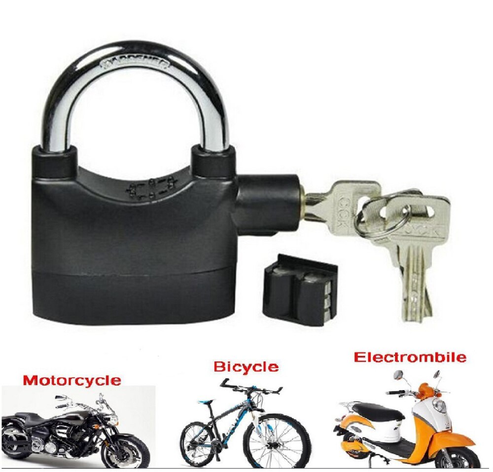Alarm Padlock Anti-Theft System for Door Motor wit... – Grandado