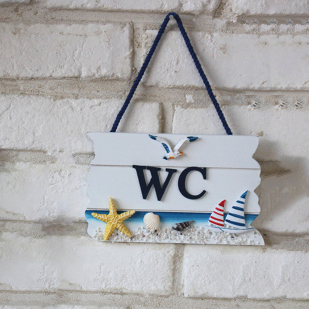 Beach Seagull Toilet Restroom Wooden WC Sign Door ... – Grandado