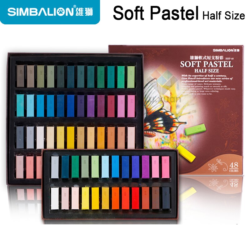 Simbalion 24/48 Colors soft Pastel half size drawi... – Grandado