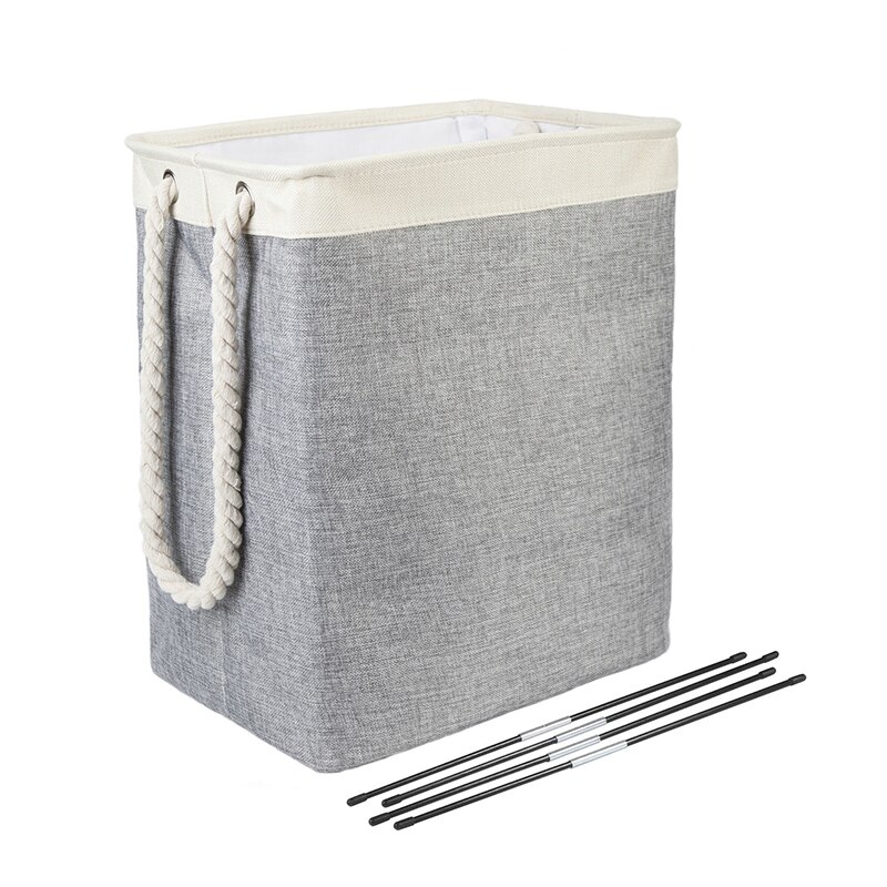 65L Large Laundry Basket Cotton Linen Bathroom Org... – Grandado