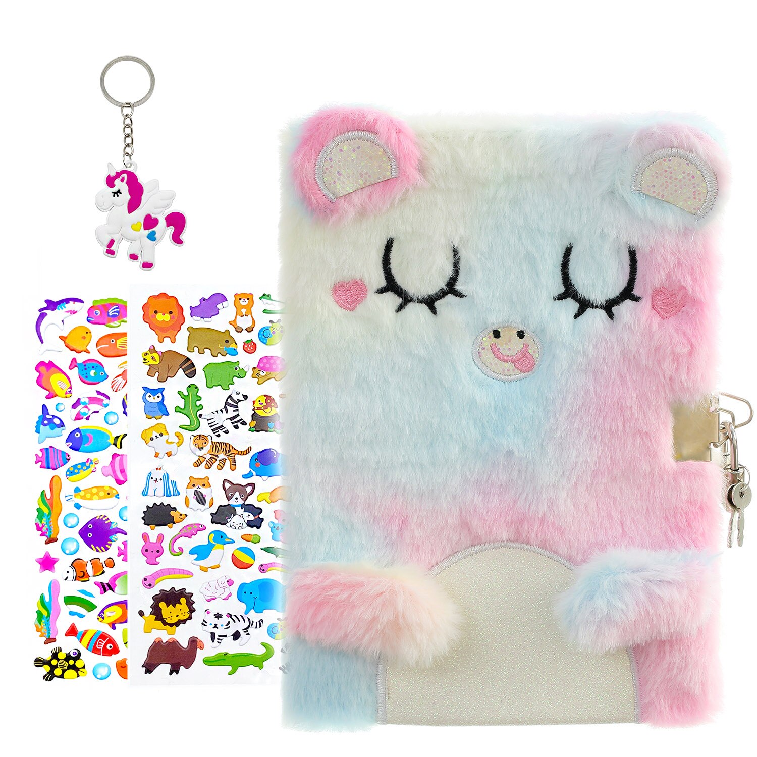 Cute Unicorn Notebook Diary Lockable Notepad Pink ... – Grandado