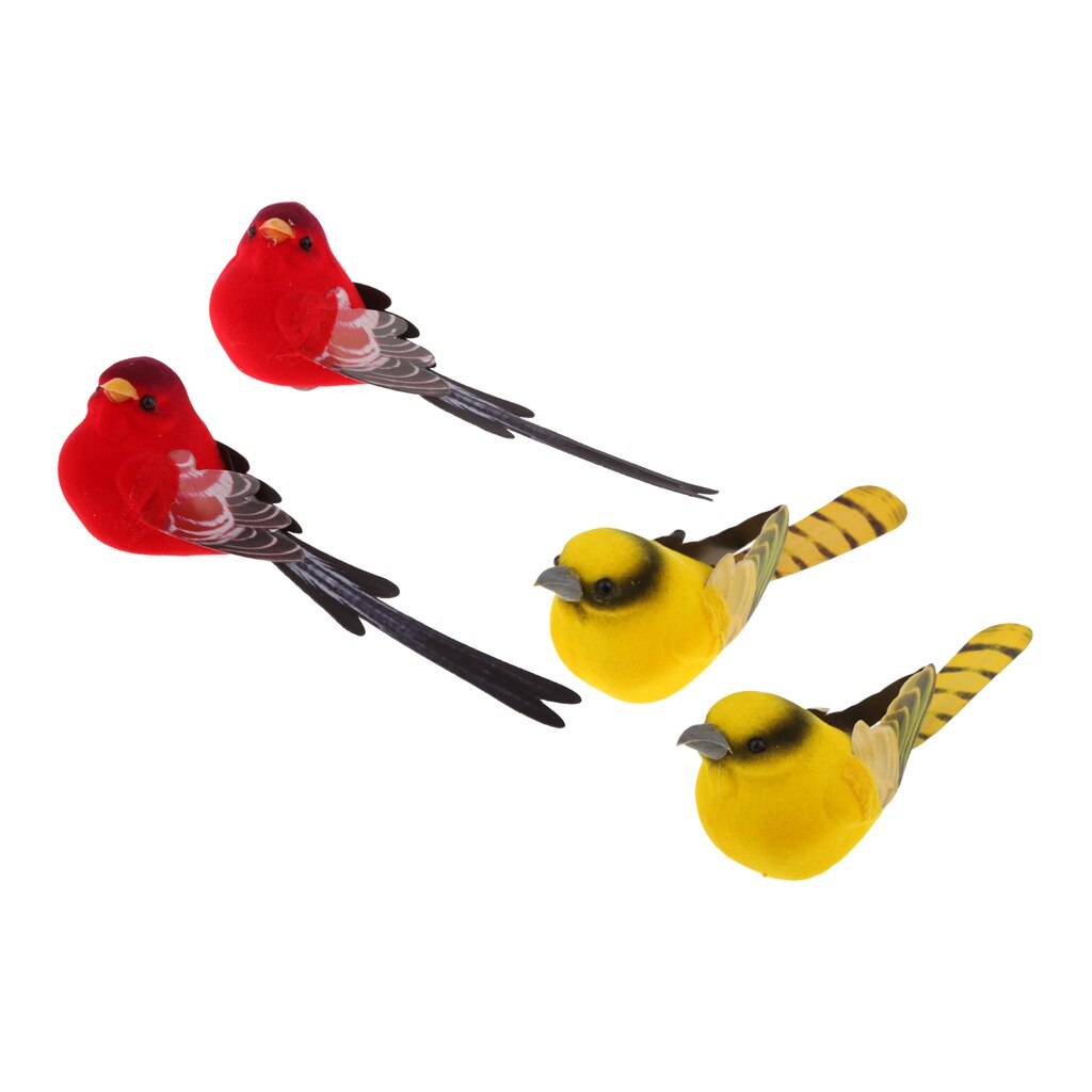 4pcs Artificial Small Birds Animal Realistic Garde... – Vicedeal