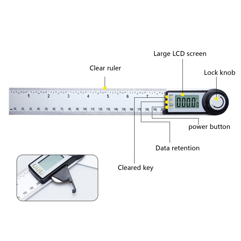 Multi-Function Angle Finder Goniometer Metal Alloy... – Grandado