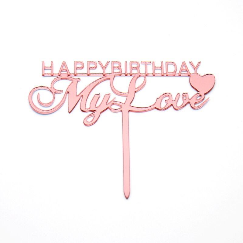PACK of 10 PCS Happy Birthday My Love Cake Topper ... – Grandado