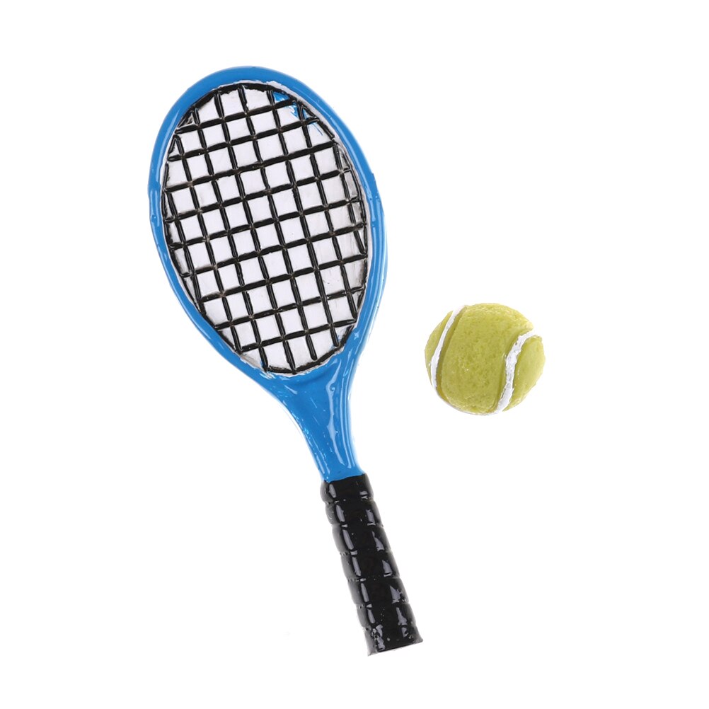 1:12 Miniature Children Garden Mini Tennis Racket ... – Grandado