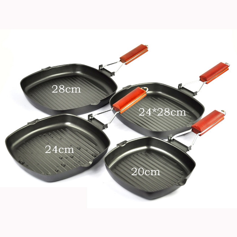 Cast Iron Pan Non-Stick Square Grill Pan for Outdo... – Vicedeal