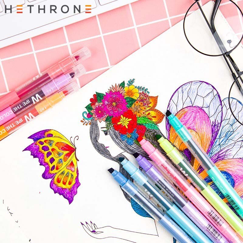 Hethrone 10 pcs/set Erasable highlighter Pen color... – Grandado