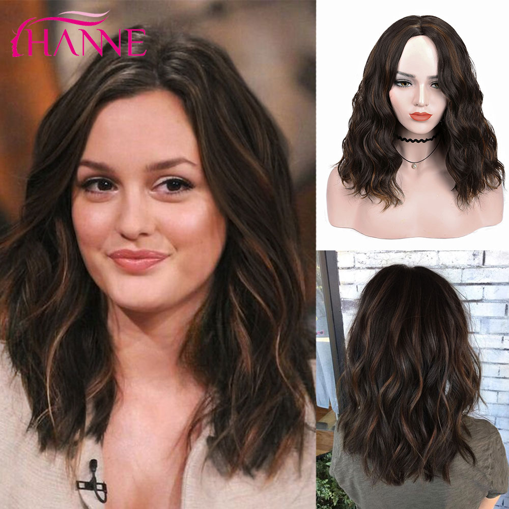 HANNE Short Natural Wave Synthetic Wigs Black or B... – Grandado
