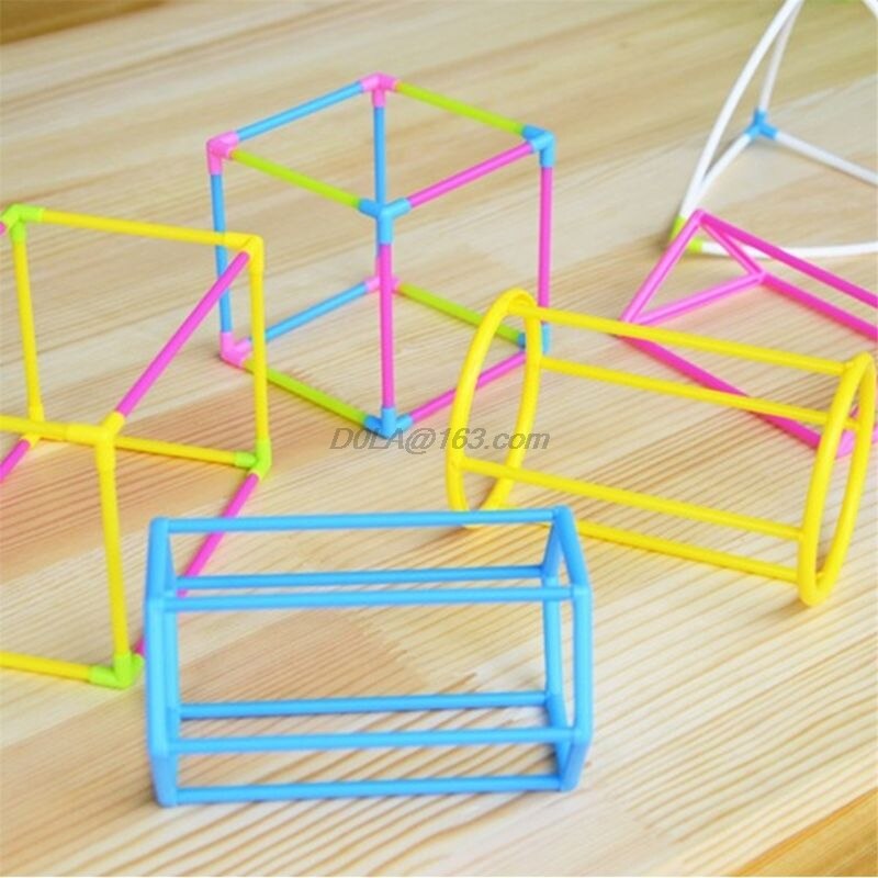 3D Geometric Shape Building Assemble Kit Kids Math... – Grandado