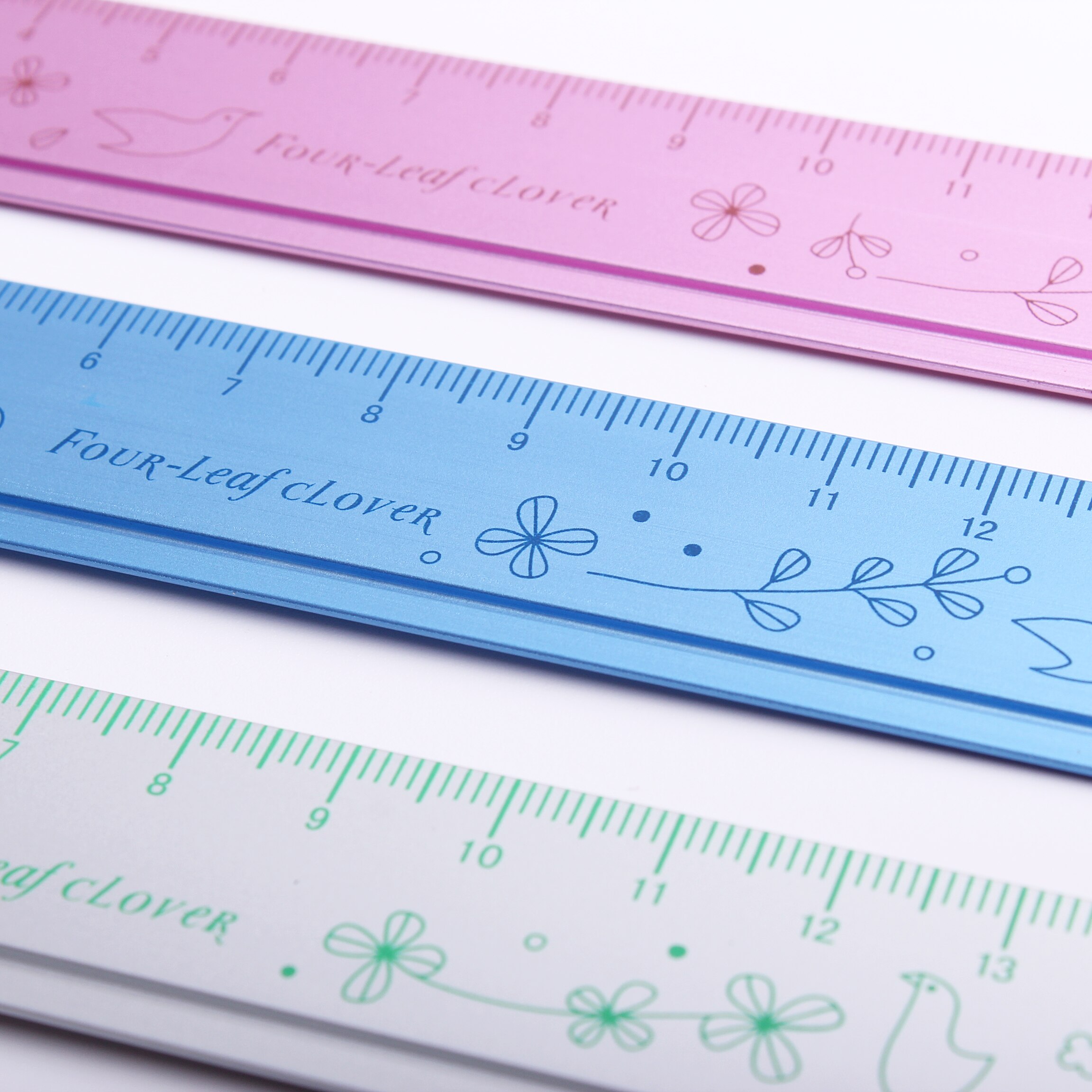 1PC Simple style straight rulers 3 colros Aluminum... – Vicedeal