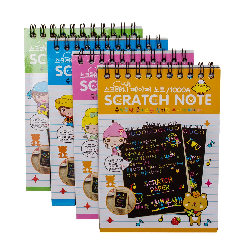 Kleur DIY Scratchbook Scratch Note Boek Tekening K... – Grandado