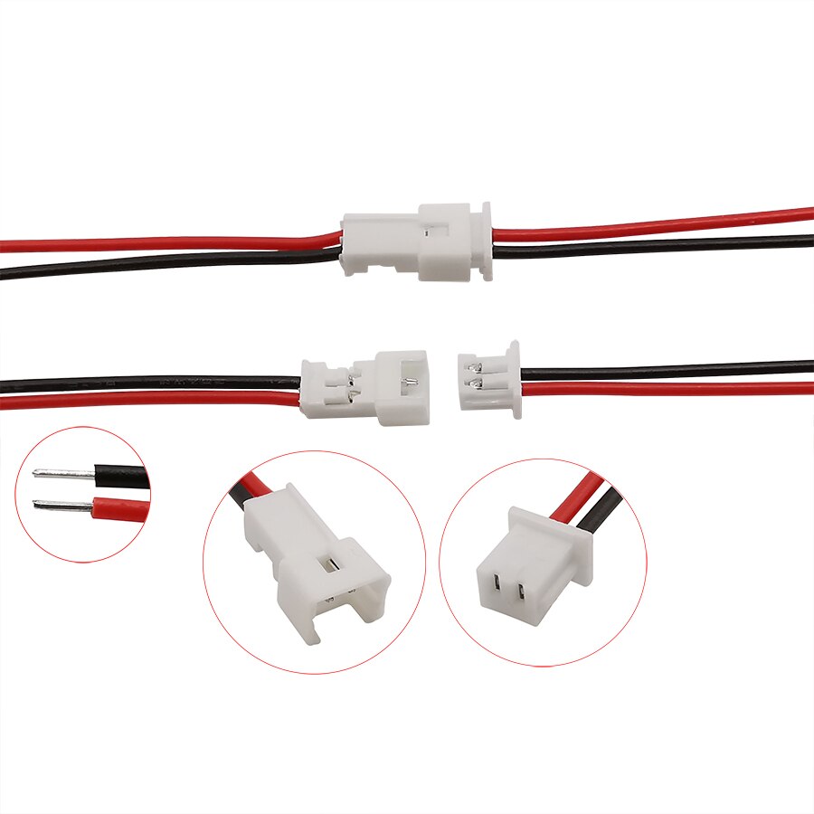 Connecteur de câble JST à 2 broches avec fils de 1... – Grandado
