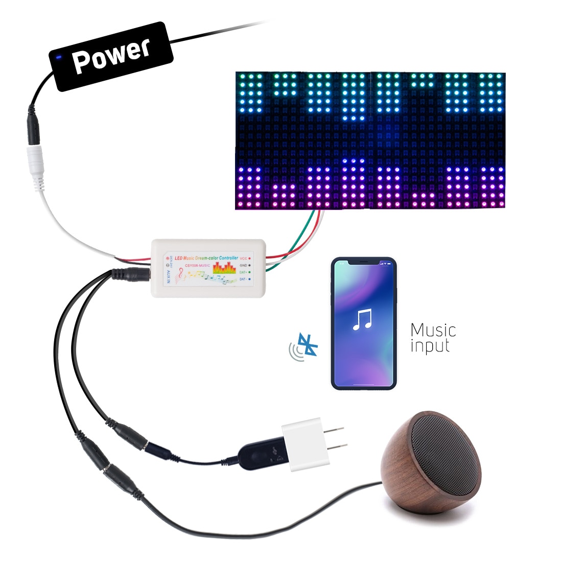 Bluetooth Musik Traum Farbe Controller DC5-24V 13 ... – Vicedeal Bluetooth Musik Traum Farbe Controller DC5-24V 13 ... – Vicedeal