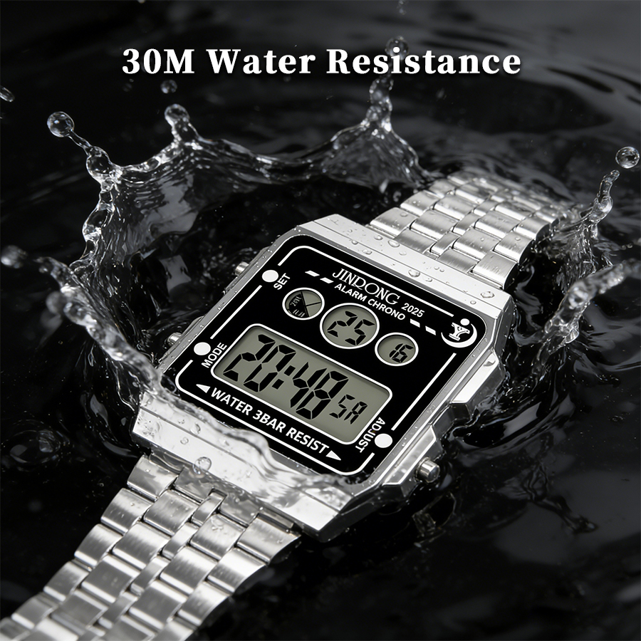 80s Retro Electronic Digital Watch Men, 3ATM Water... – Grandado