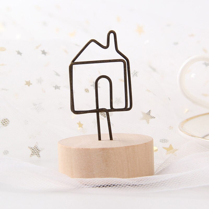 Round Wooden Note Picture Frame Clip Table Number ... – Grandado