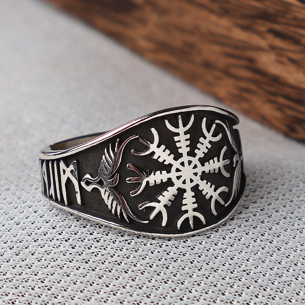 Vintage Viking Vegvisir Kompas Ringen Voor Mannen ... – Vicedeal
