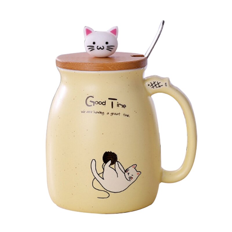 420Ml Leuke Kat Mokken Met Lepel Koffie Thee Cups ... – Vicedeal