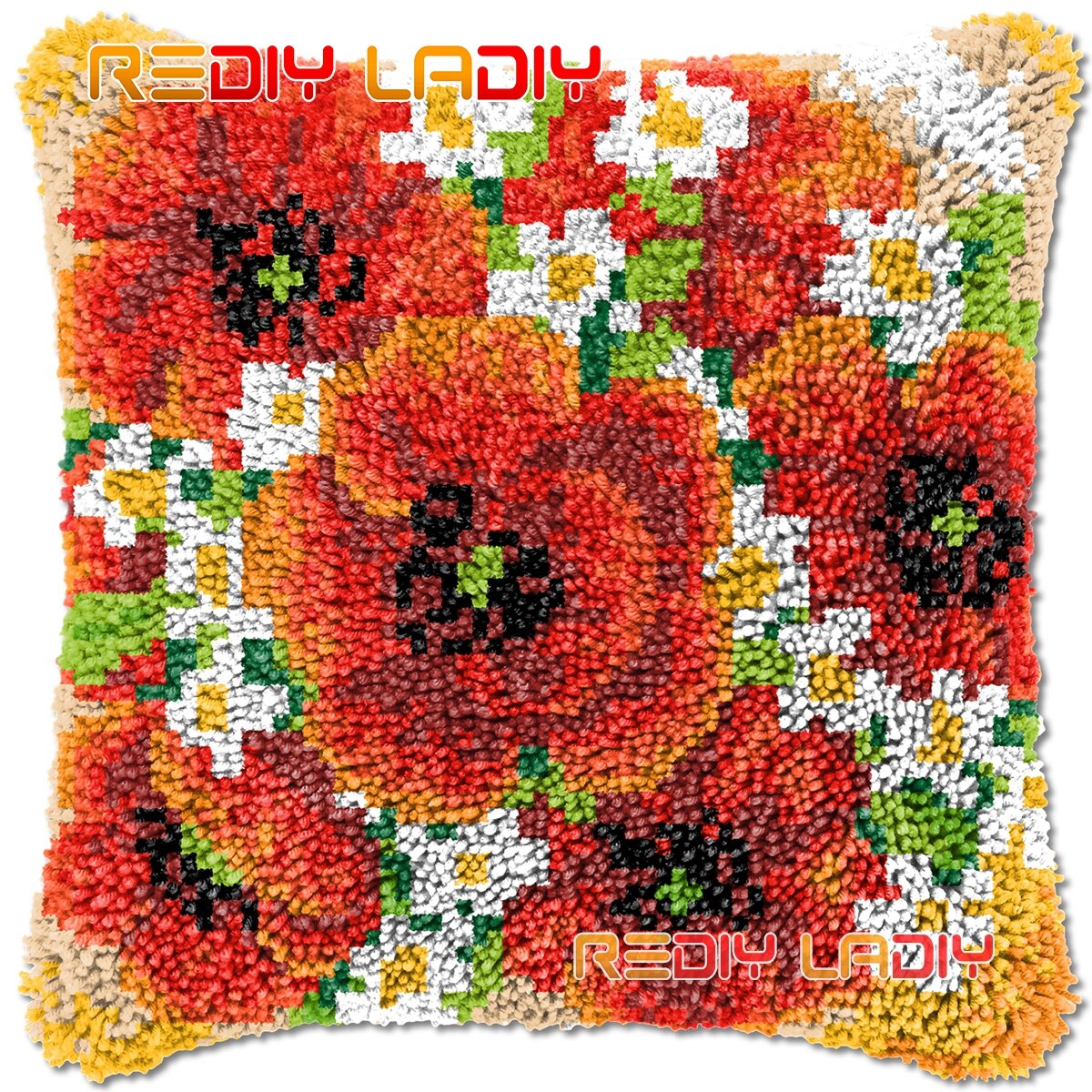 Klink Haak Kussen Kleurrijke Daises Diy Borduren K... – Vicedeal