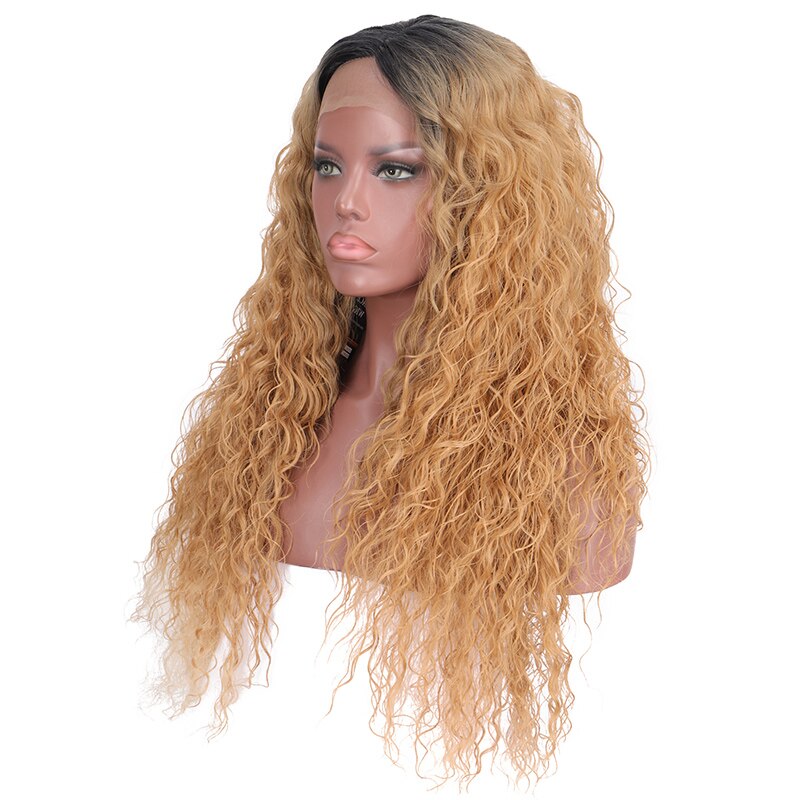 MANWEI Hair Curly Glueless Lace Wig Baby Hair blon... – Vicedeal